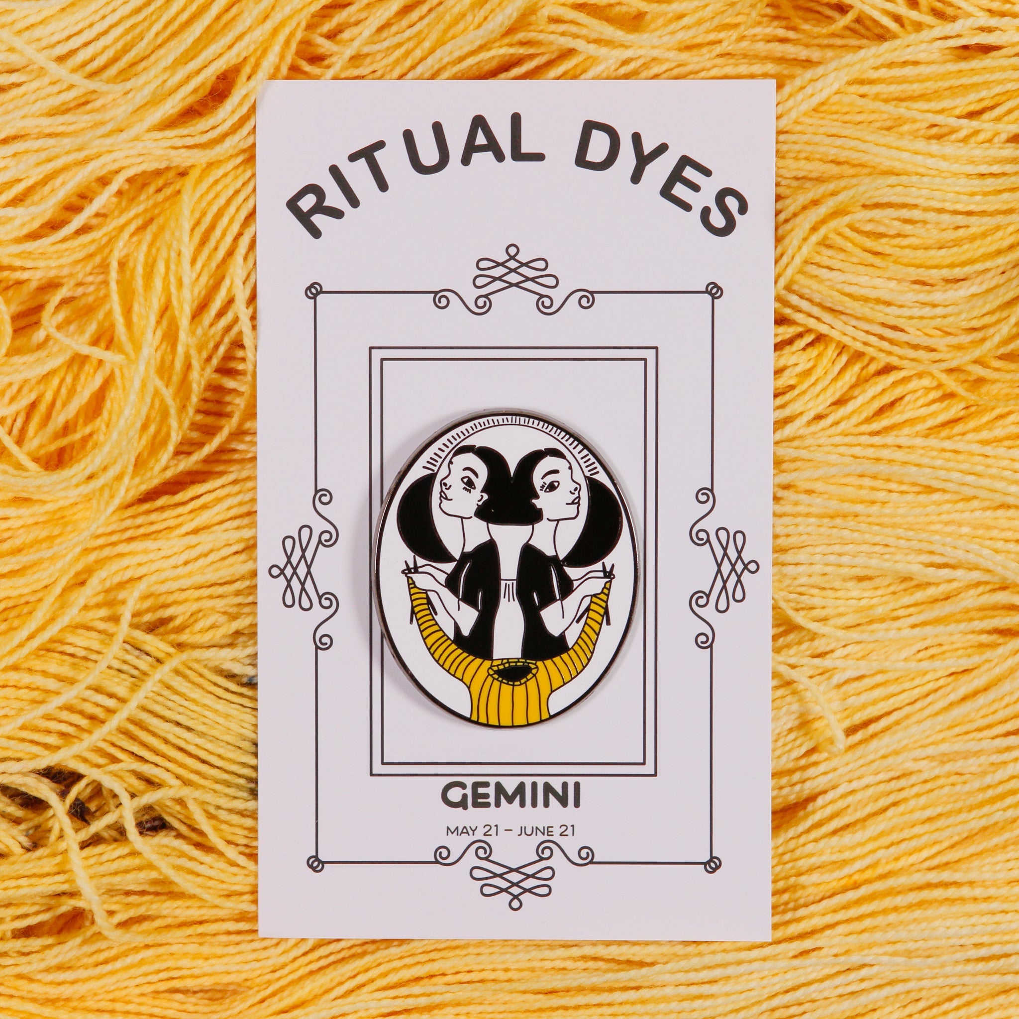 Zodiac Enamel Pins - Gemini - Ritual Dyes