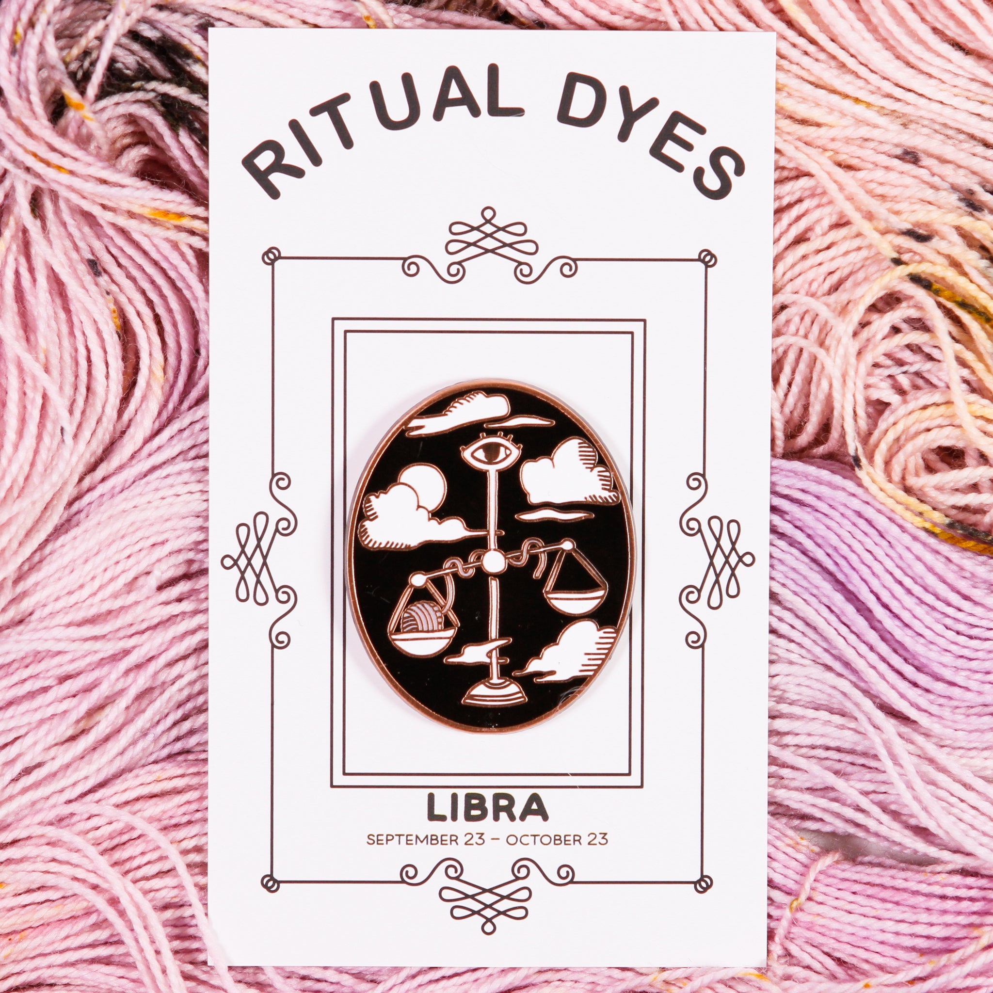 Zodiac Enamel Pins - Libra - Ritual Dyes